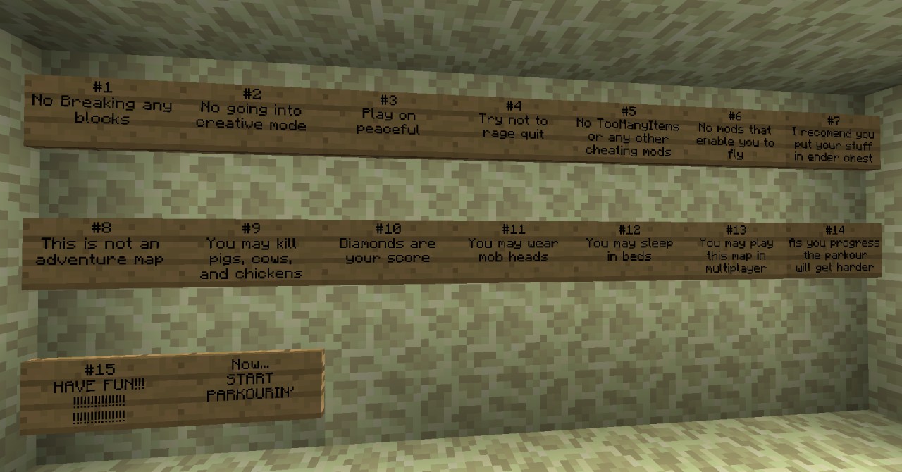 Super Parkour Tournament 2012 Minecraft Map