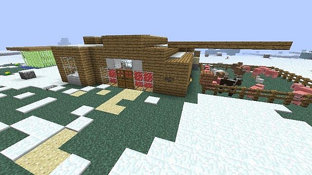 Snowy Farm Cottage Minecraft Map
