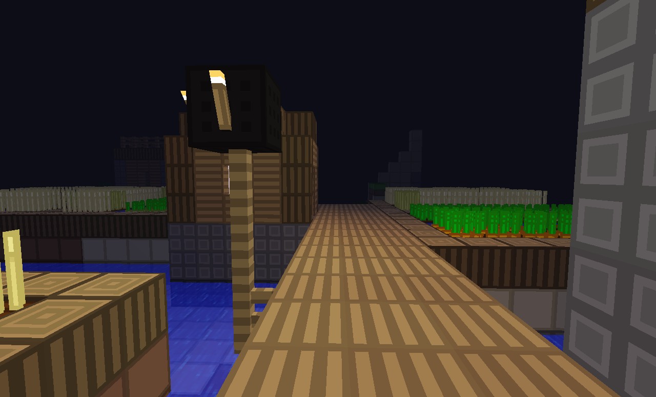 Common village With Floating houses and pier Minecraft Map