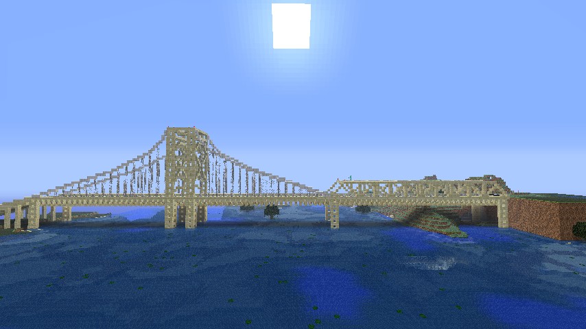 Sandstone bridge Minecraft Map
