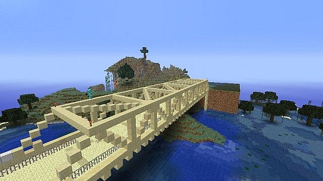 Sandstone bridge Minecraft Map