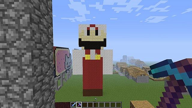 fire mario statue Minecraft Map