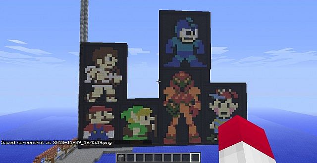 Pixel Art Wall Minecraft Map