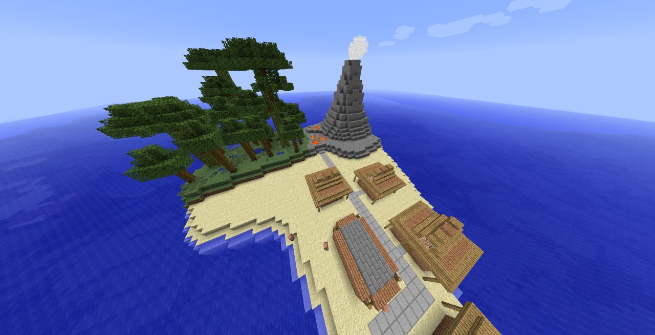 Volcano Island Minecraft Map