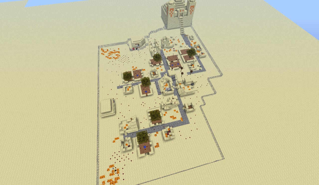 Sandstone World Zombie Survival Minecraft Map