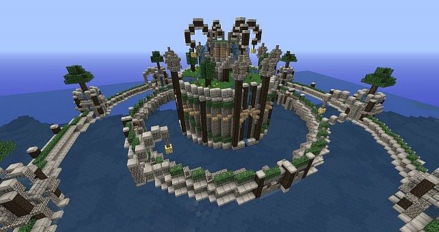 Natural Temple In The Sea Minecraft Map