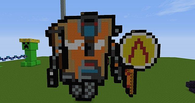Borderlands 2 Pixel Art Minecraft Map