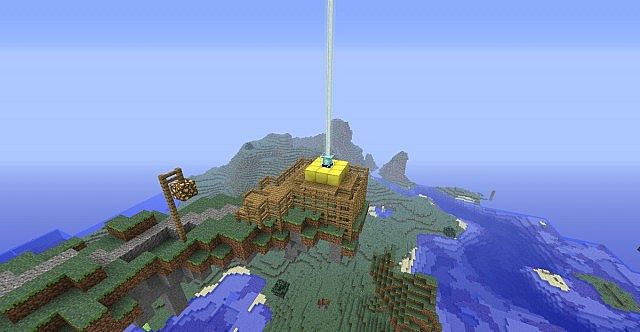 Floaty Wizardy Tower With Magic Beacon And Zeppelin Minecraft Map