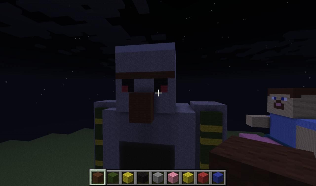 Stone Golem And Steve On Pig Minecraft Map