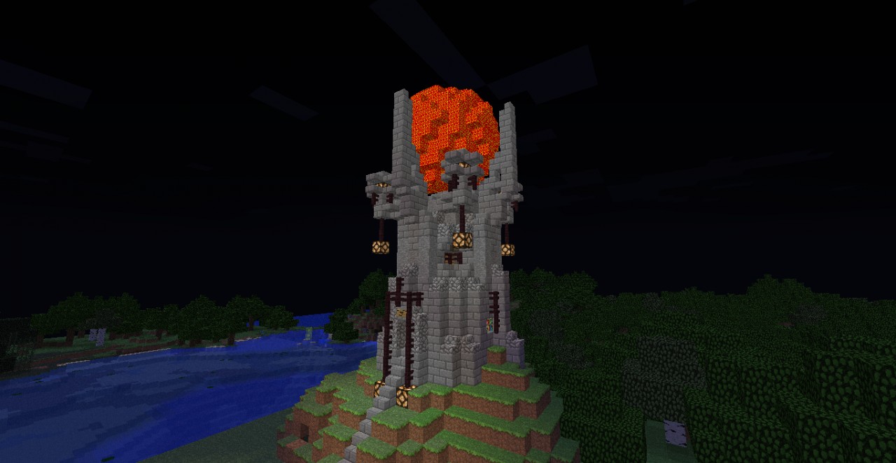 Mage Tower with Floating Lava Ball! Minecraft Map
