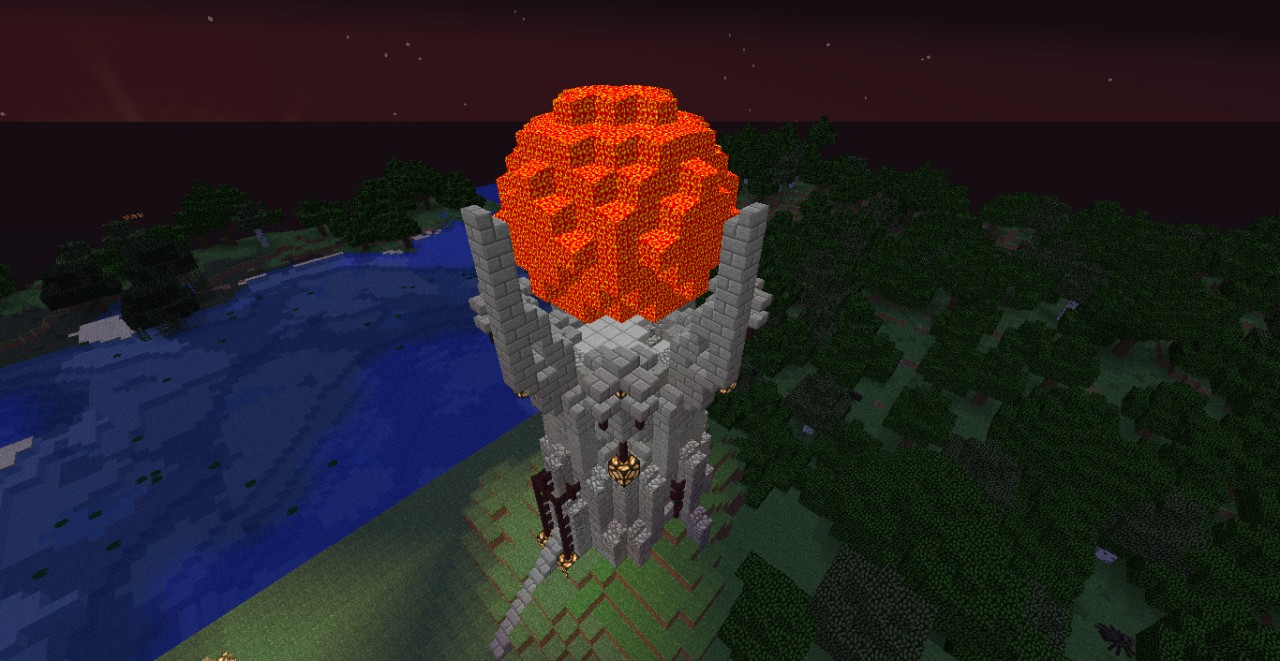 Mage Tower with Floating Lava Ball! Minecraft Map