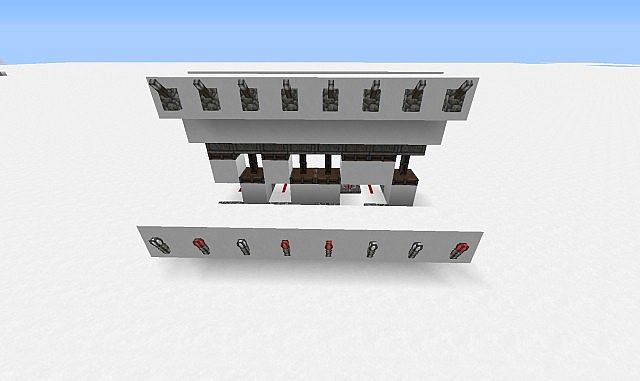 Redstone contraption - BUD based 1 byte memory cell Minecraft Map