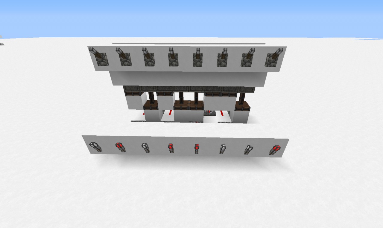 Redstone contraption - BUD based 1 byte memory cell Minecraft Map