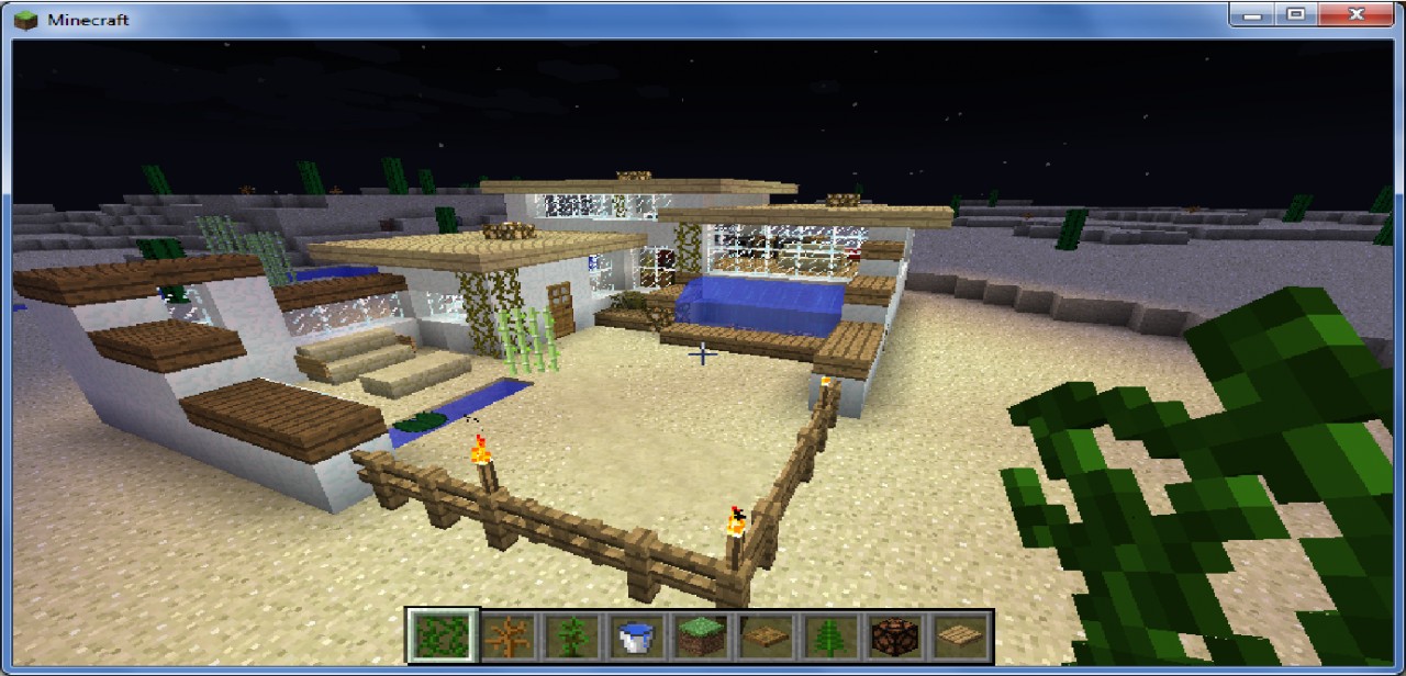 modern house on the desert Minecraft Map