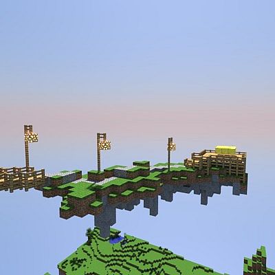 Floaty Wizardy Tower With Magic Beacon And Zeppelin Minecraft Map
