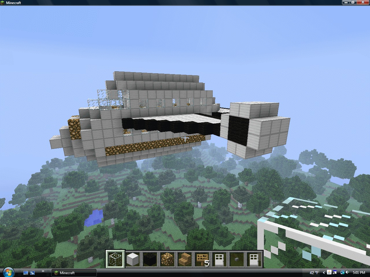 A Two Floor Passenger Air Plane Minecraft Map