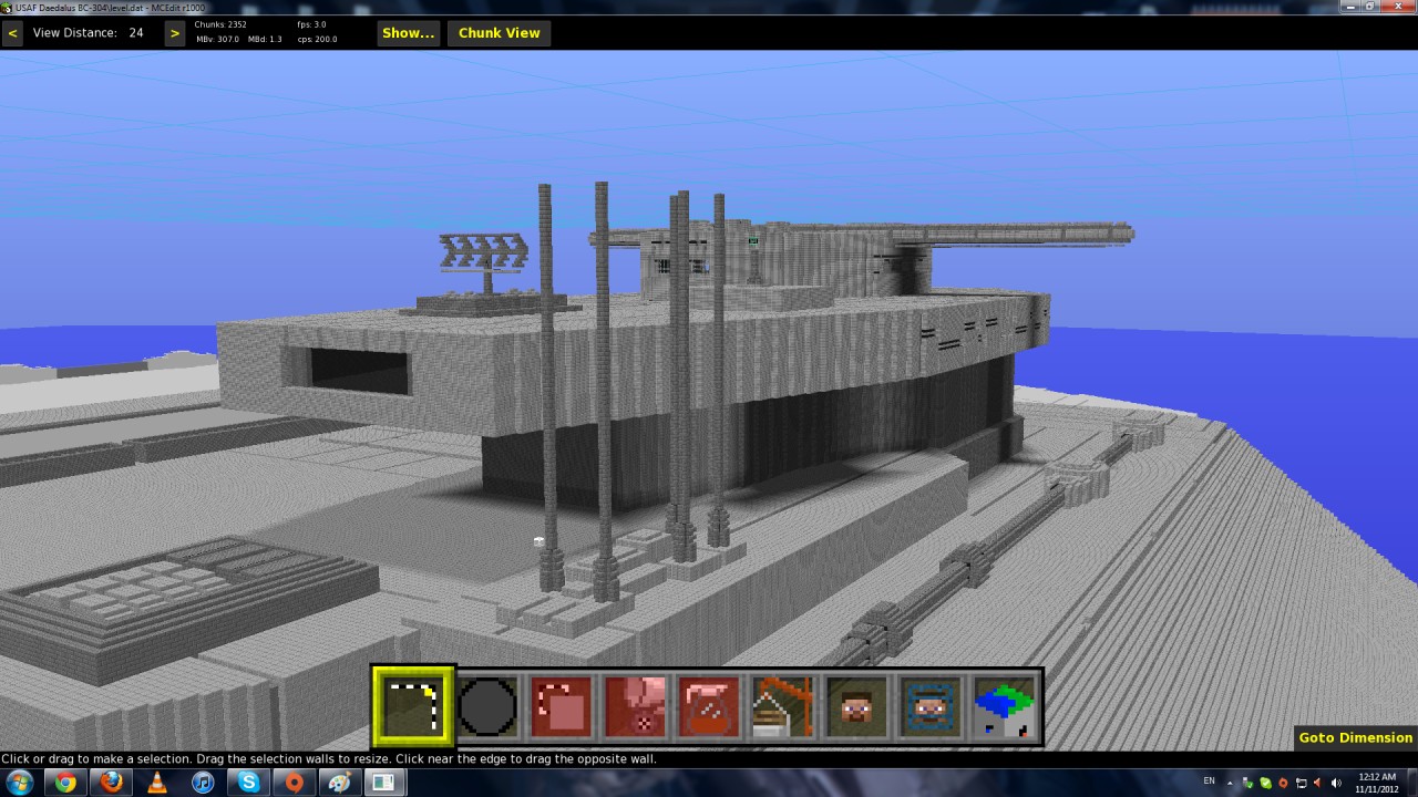 Stargate DSC-304 - USAF Daedalus - Megabuild Minecraft Map