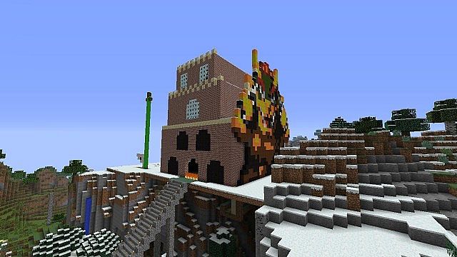 SUPER MARIO BROS ''BOWSERS CASTLE'' Minecraft Map