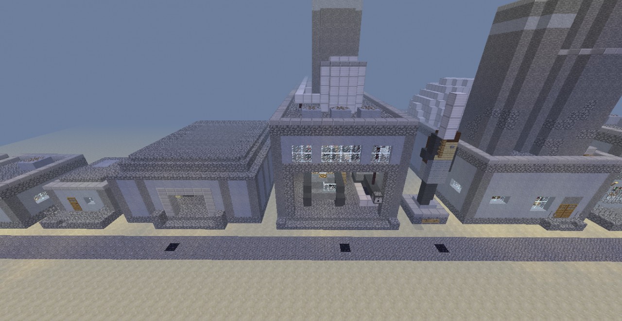 Dystopic Village Building Pack (29 buildings, 3 vehicles) Minecraft Map