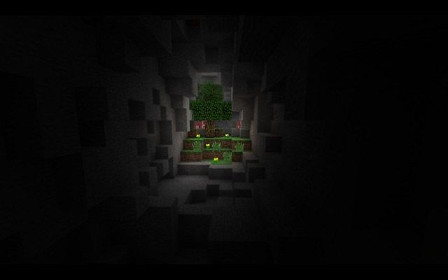 Minecraft Underground Oasis Wallpaper