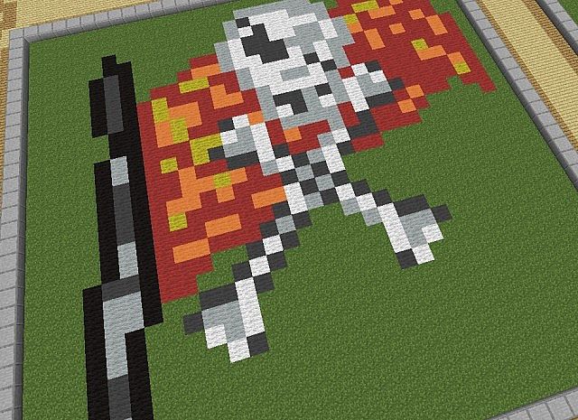 Epic skull pixelart ~ A must see Minecraft Map