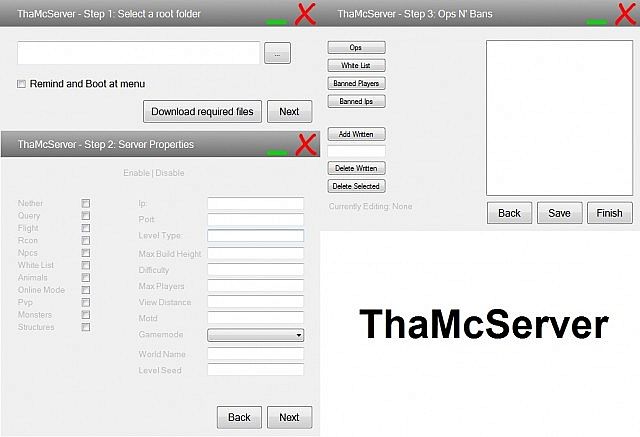 ThaMcServer | A server creator | Awesome GUI! Minecraft Mod