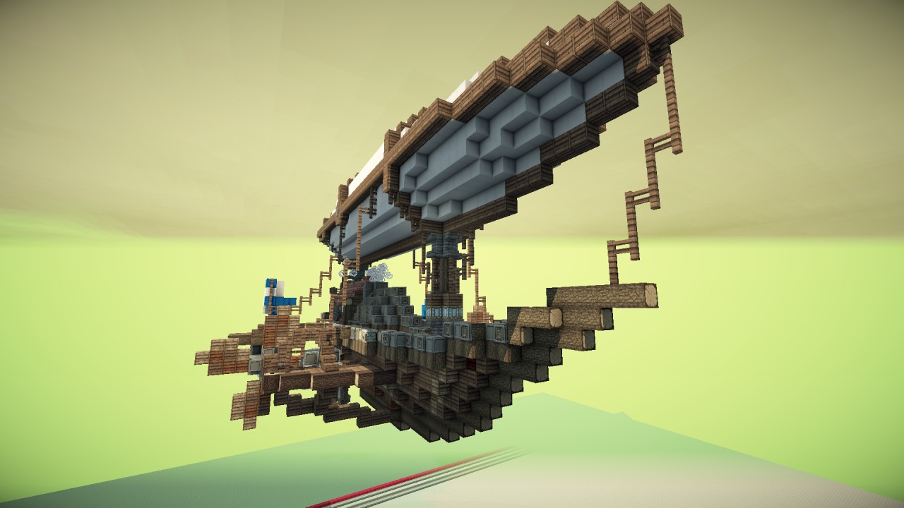 Throlkar- Steampunk airship[Clockwork Block Society app] Minecraft Map