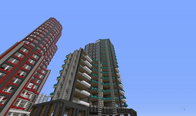 Sky Hotel ( Modern Hotel / Skyscraper) Minecraft Map