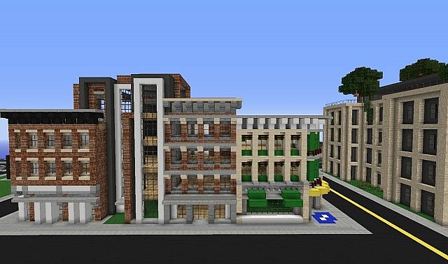 Modern / Old Style Street. Minecraft Map