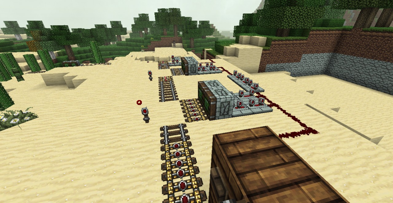 Simple Rollercoaster with Pistons! Minecraft Map