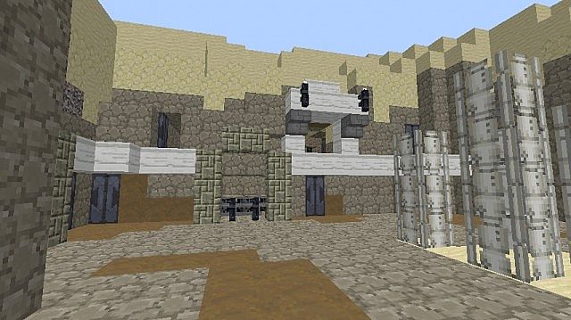 Tatooine settlement in Star Wars Minecraft Map