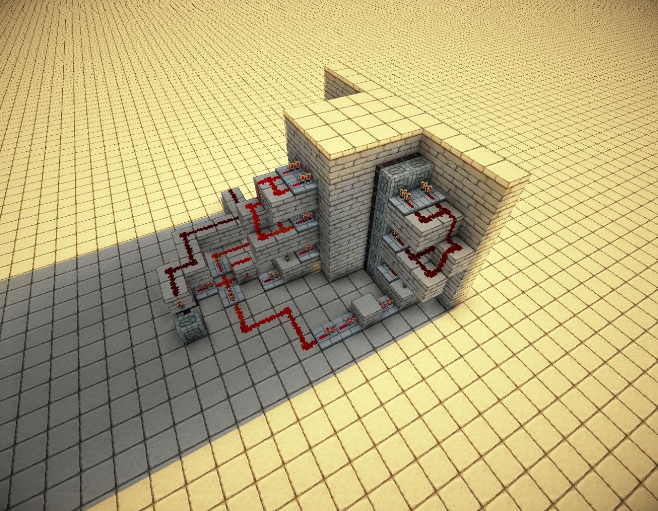 6x2 Hidden Piston Door Minecraft Map
