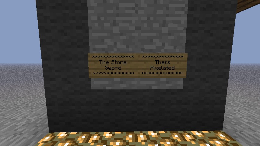 Pixel Art Stone Sword Minecraft Map