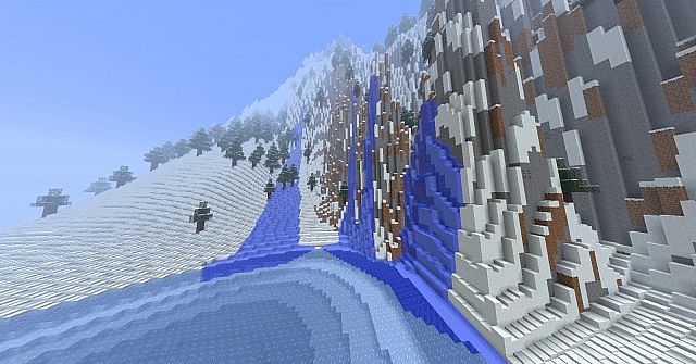 Snowy Mountains Custom Terrain! Minecraft Map