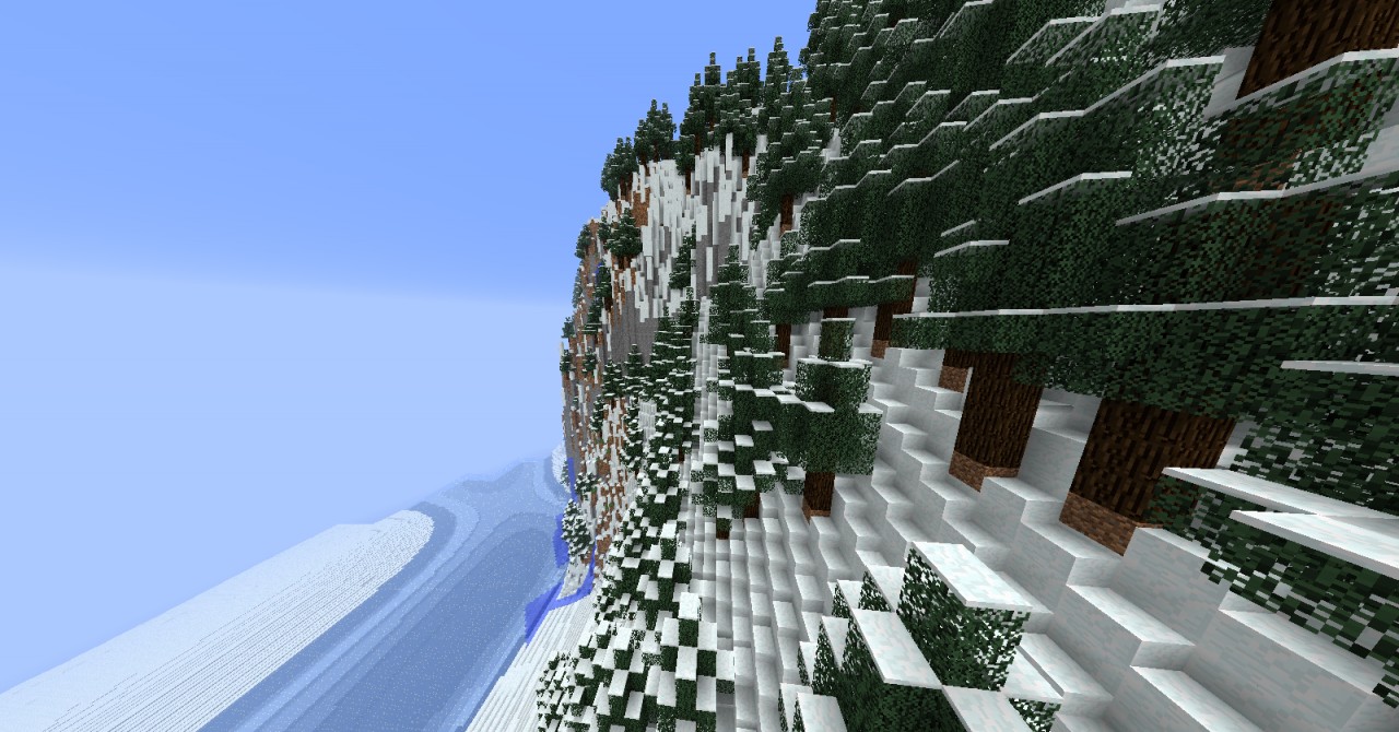 Snowy Mountains Custom Terrain! Minecraft Map