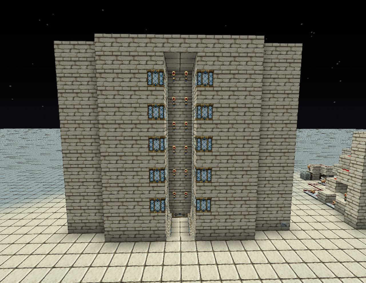 12x2 Hidden Piston Door Minecraft Map