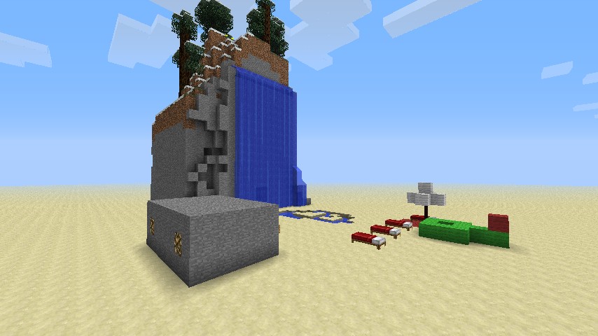 Beautiful Waterfall Minecraft Map