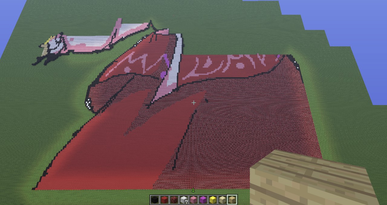 Reimu Hakurei (HRtP) Pixel Art (55% done) Minecraft Map