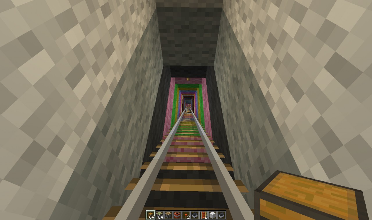 Roller-coaster with TNT Cannons Minecraft Map