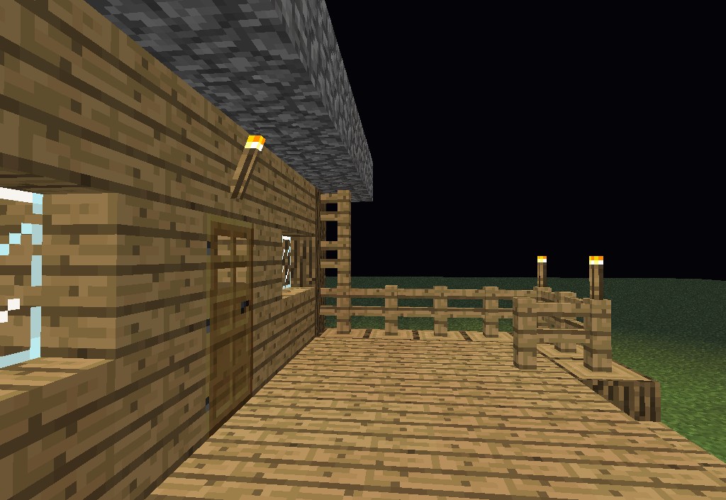 oak wood house with oak wood planks Minecraft Map