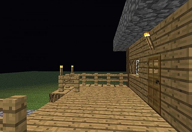 oak wood house with oak wood planks Minecraft Map
