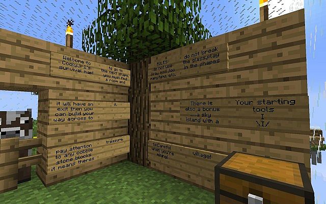 CoolyJr1's Flying Shapes Survival Map Minecraft Map