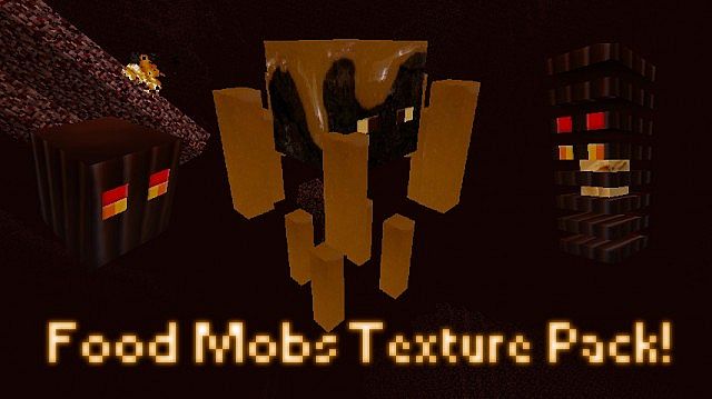 Food Mobs! Caramel Brownie Blaze! More soon! Minecraft Texture Pack