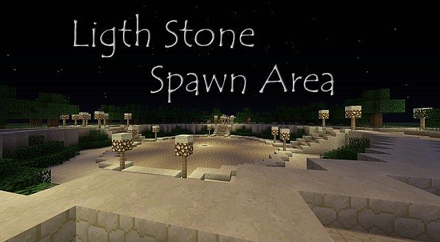 Ligth Stone Spawn area Minecraft Map