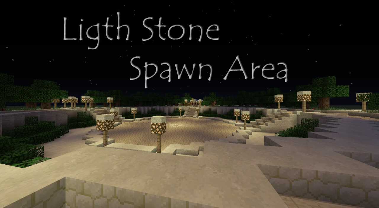 Ligth Stone Spawn area Minecraft Map