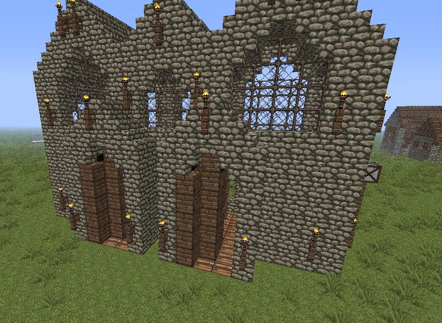 TrainStation+Rollercoaster [Medieval Style] ~ Diamond? Minecraft Map