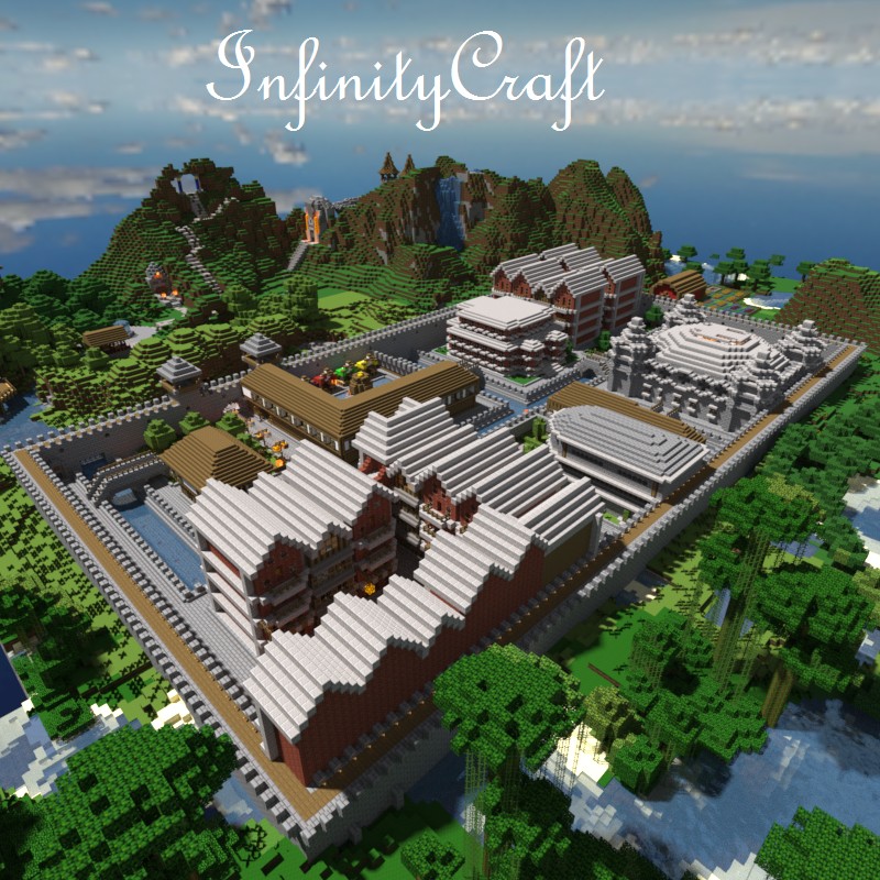 InfinityCraft - Spawn town and other villages Minecraft Map