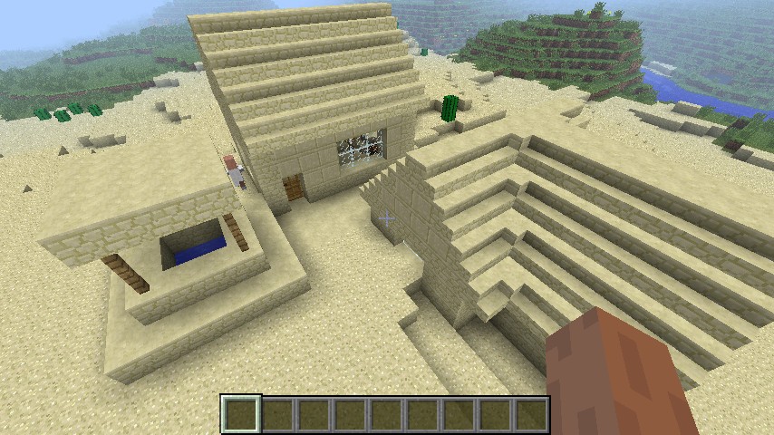 Desert Temple with village Minecraft Map