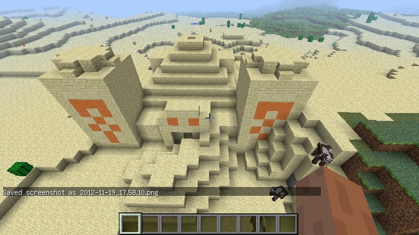 Desert Temple with village Minecraft Map