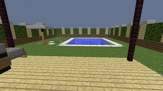 Two Story House/With Pool Minecraft Map